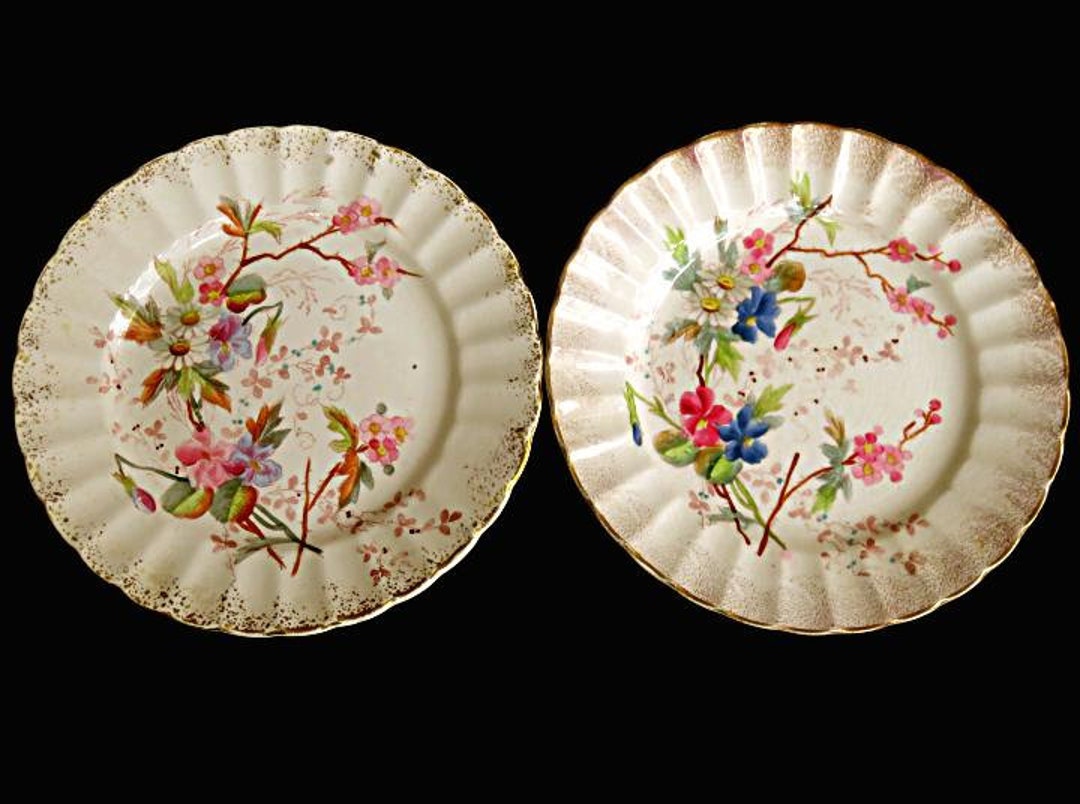 2 ANTIQUE 1836 PLATES,FRANZ Anton Mehlem,royal Bonn Rhein,germany ...