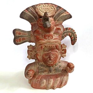 ZAPOTEC SCULPTURE Vintage Polychrome,pitao Cozobi Totem,fine Art Copy ...