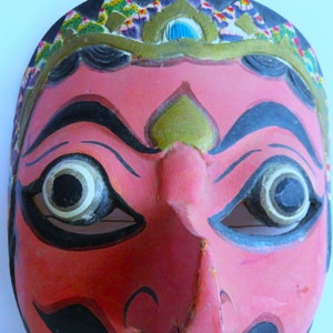 JAVA Mask,king Klava TOPENG Dance Mask,vintage Handmade Wood Sculpture ...