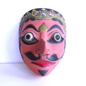 JAVA Mask,king Klava TOPENG Dance Mask,vintage Handmade Wood Sculpture ...