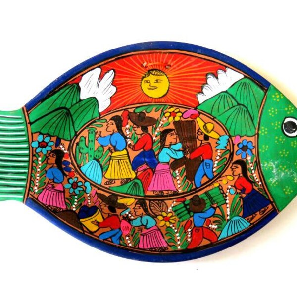 Folk Art Fish - Etsy