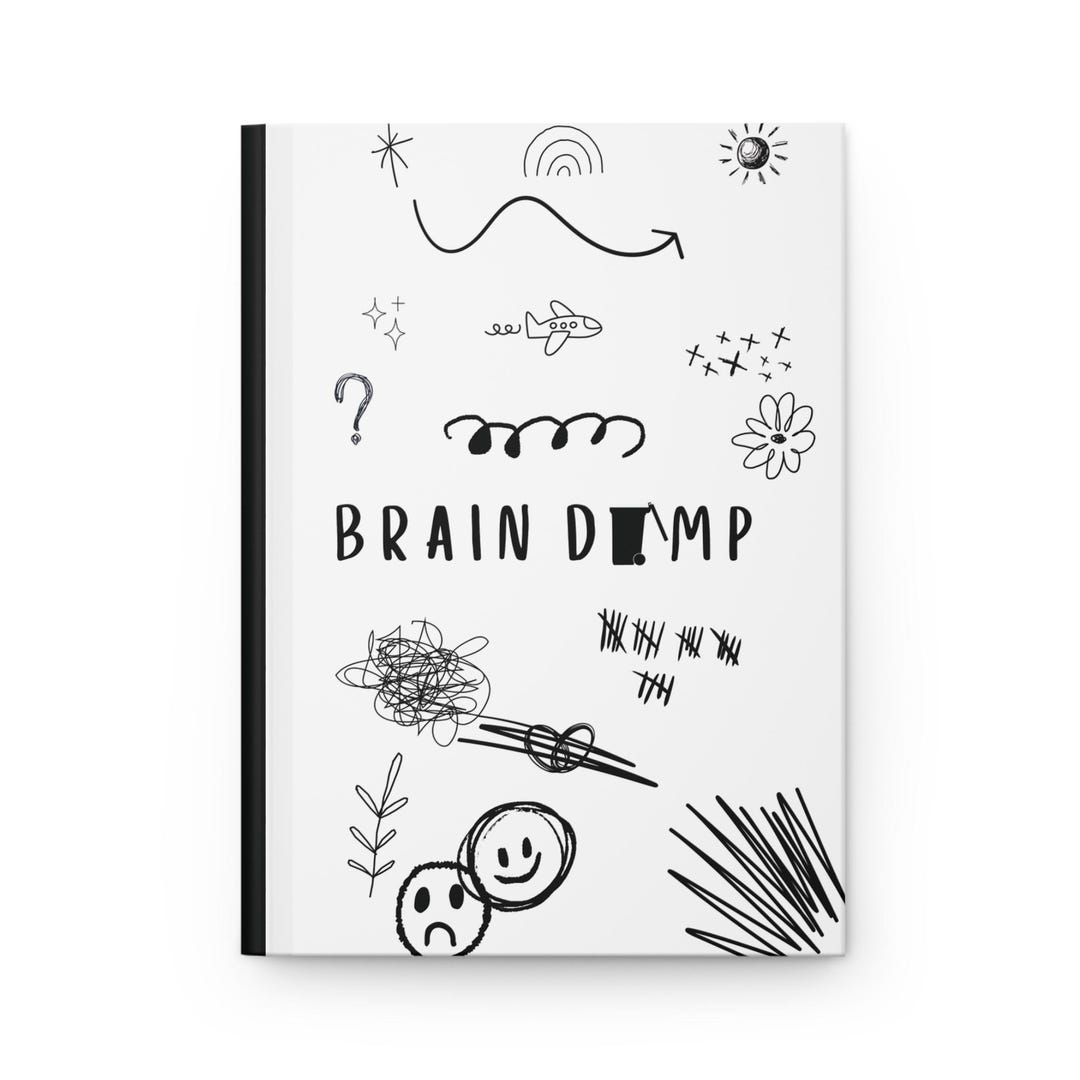 Brain Dump Doodle Cover Journal - Etsy