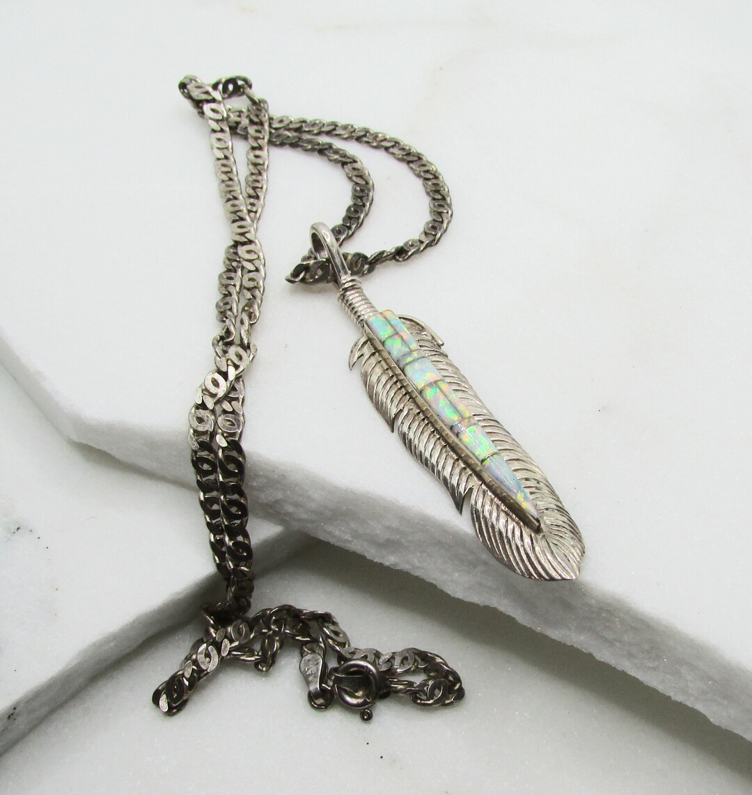 Sterling Silver Native American Feather Pendant Southwest Style ...