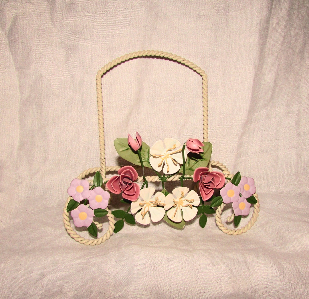 Tole Ware Floral Plate Holder, Napkin or Bill Holder on Etsy - Etsy