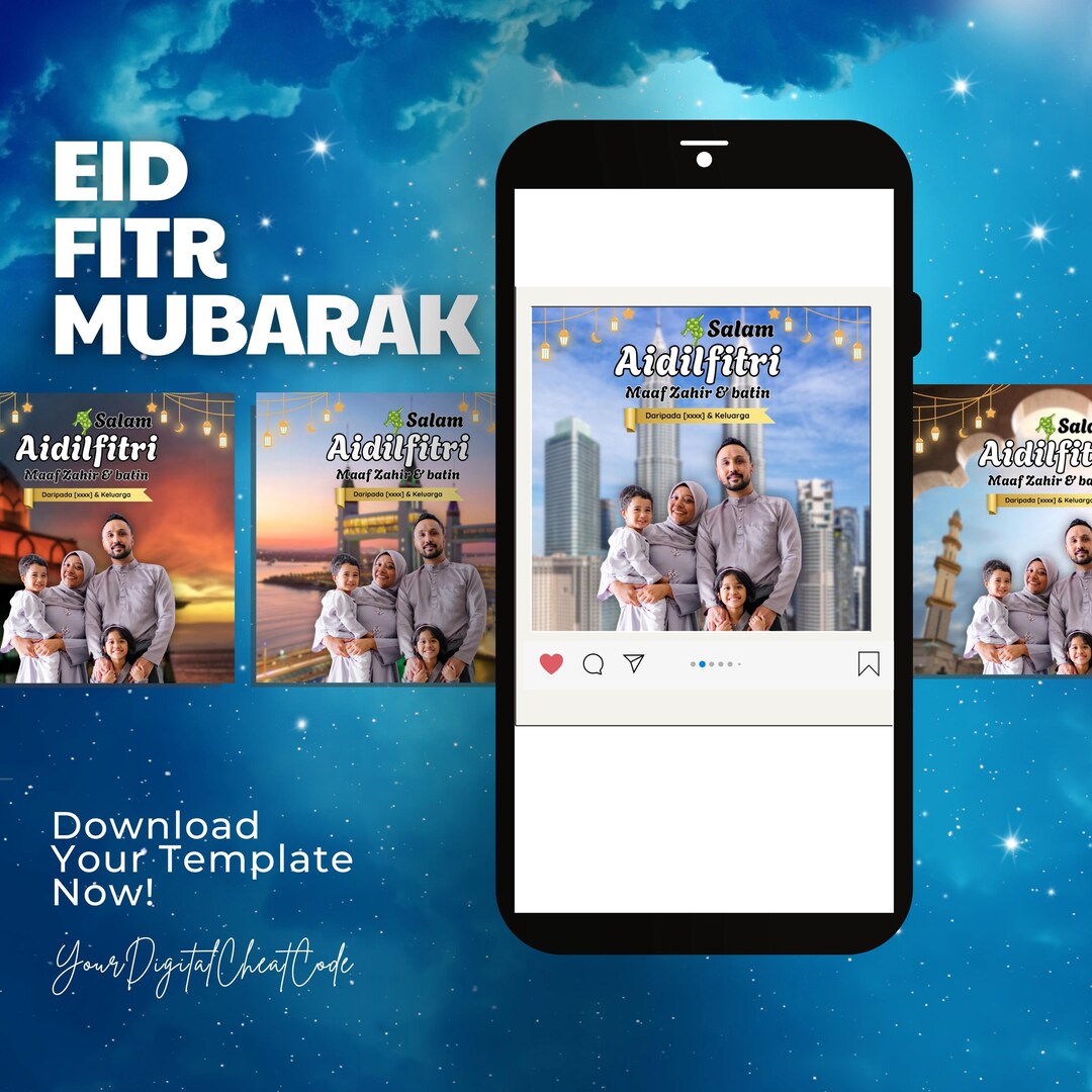 40 Template Canva Hari Raya Aidilfitri 14 Negeri Malaysia Version - Etsy