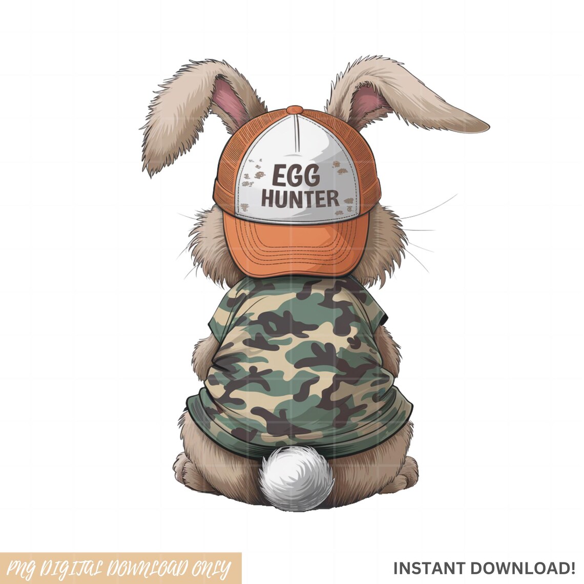 Egg Hunter PNG, Camo Bunny Clipart, Hunting Easter Bunny, Country ...
