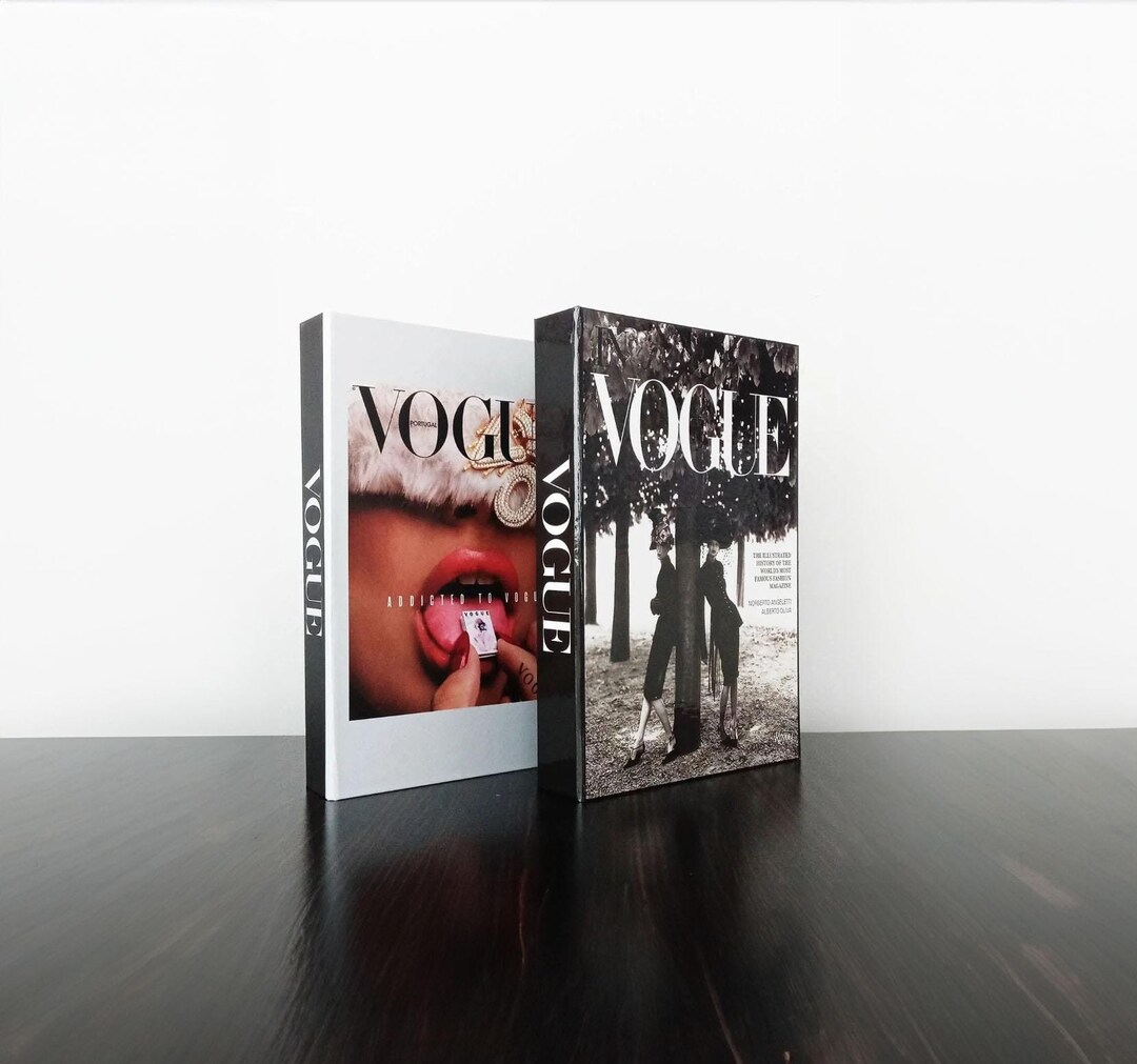 Vogue Decorative Book Box, Decorative Book Box Gift, Coffee Table Decor ...