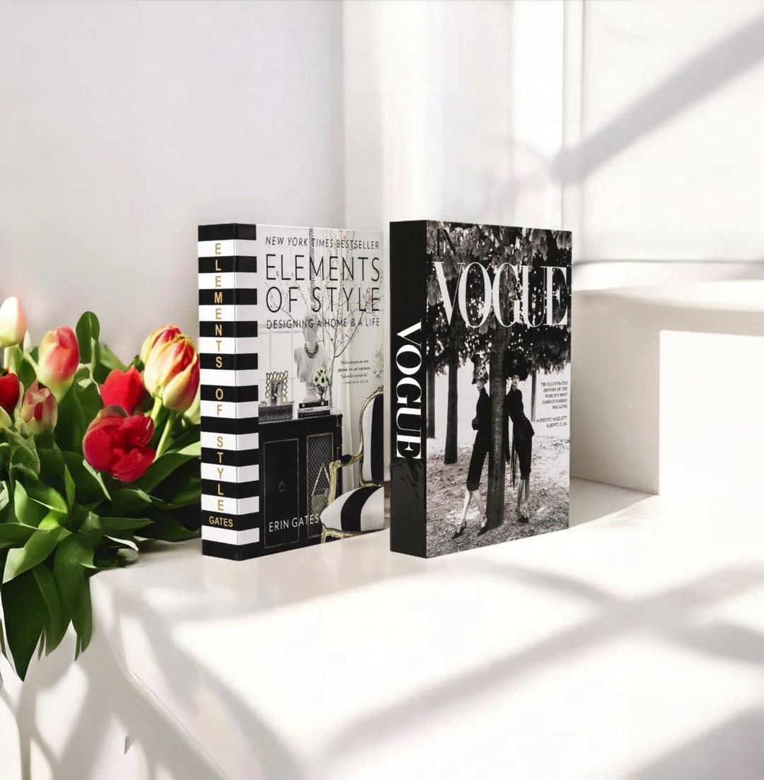 Vogue Decorative Book Box, Decorative Book Box Gift, Coffee Table Decor ...