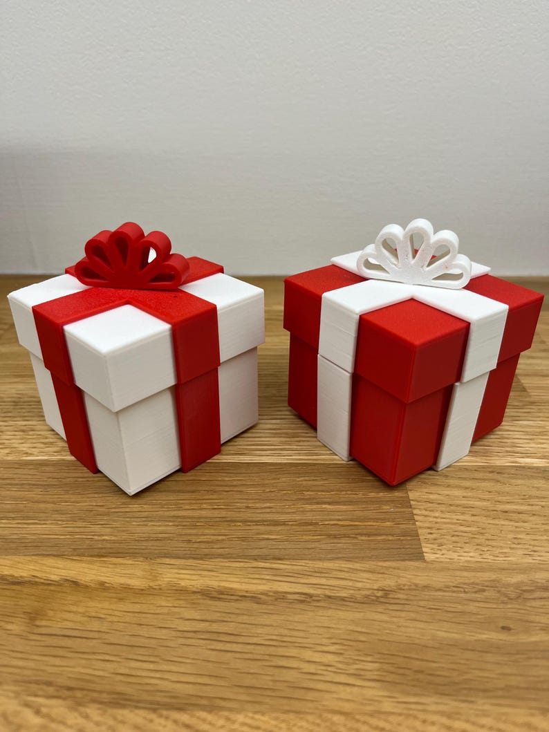 Miniature Wrapped Gift Box 3D Printed | Christmas Decor - Etsy