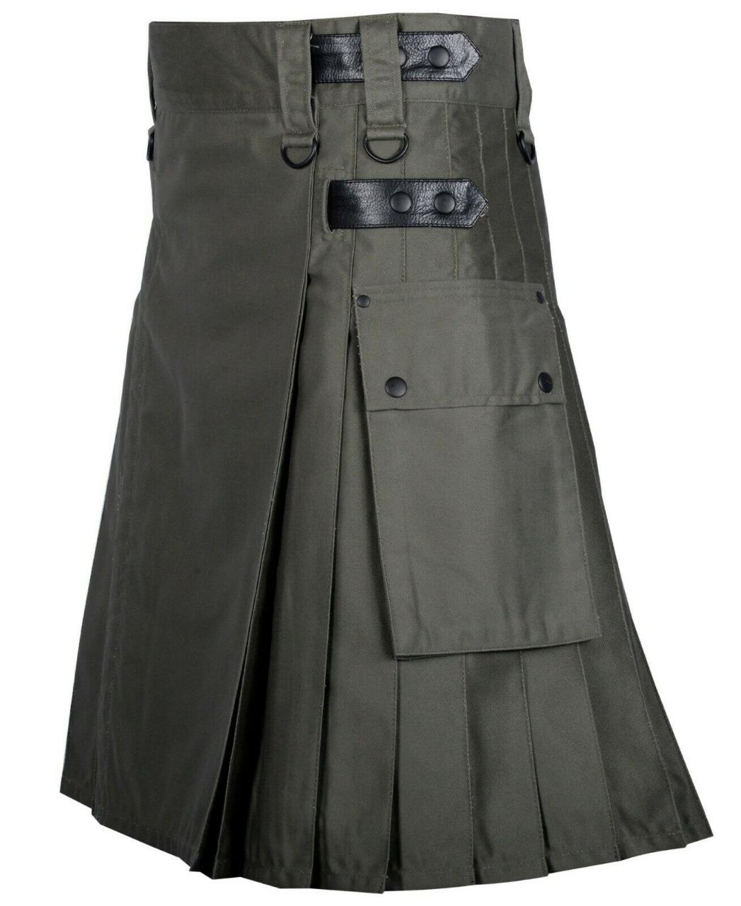 Men's Cotton Utility Kilt Tactical Kilt Custom Military Kilt Highland ...