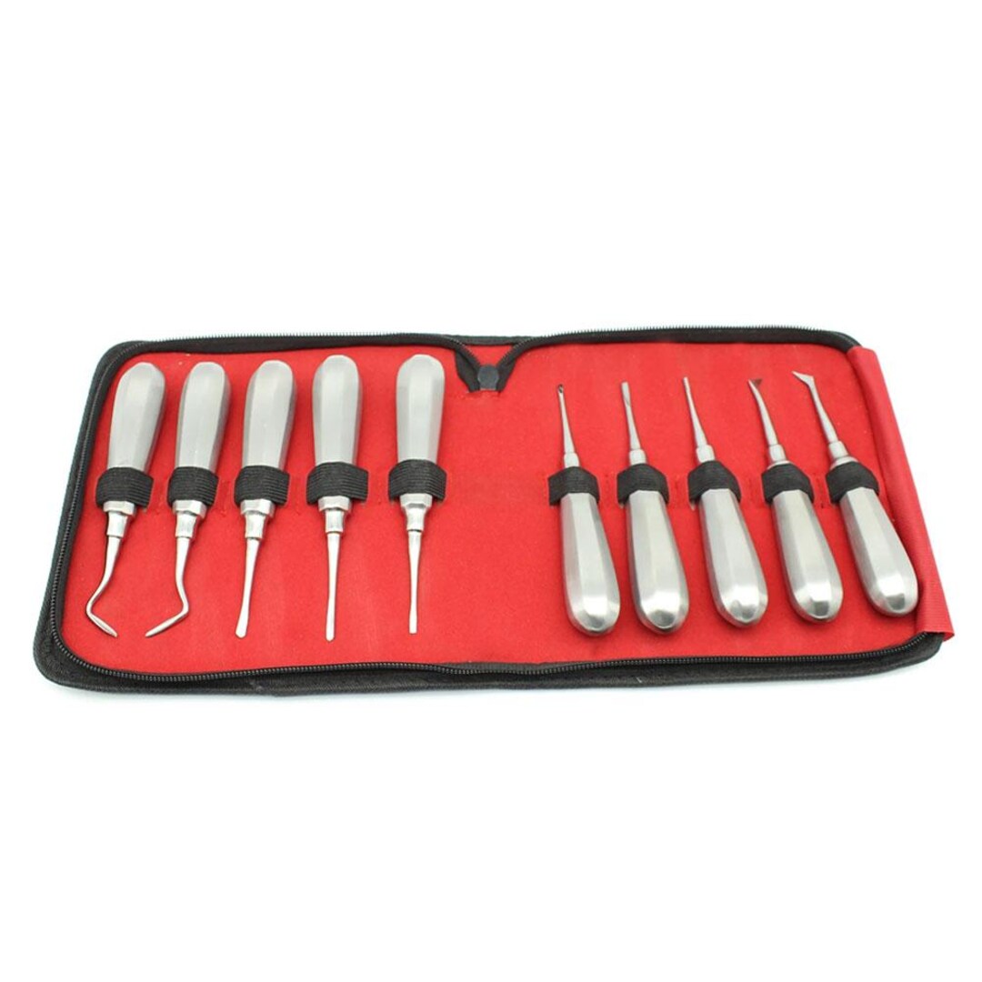 10pcs Dental Root Elevator Teeth Extraction Tooth Extracting Forceps ...