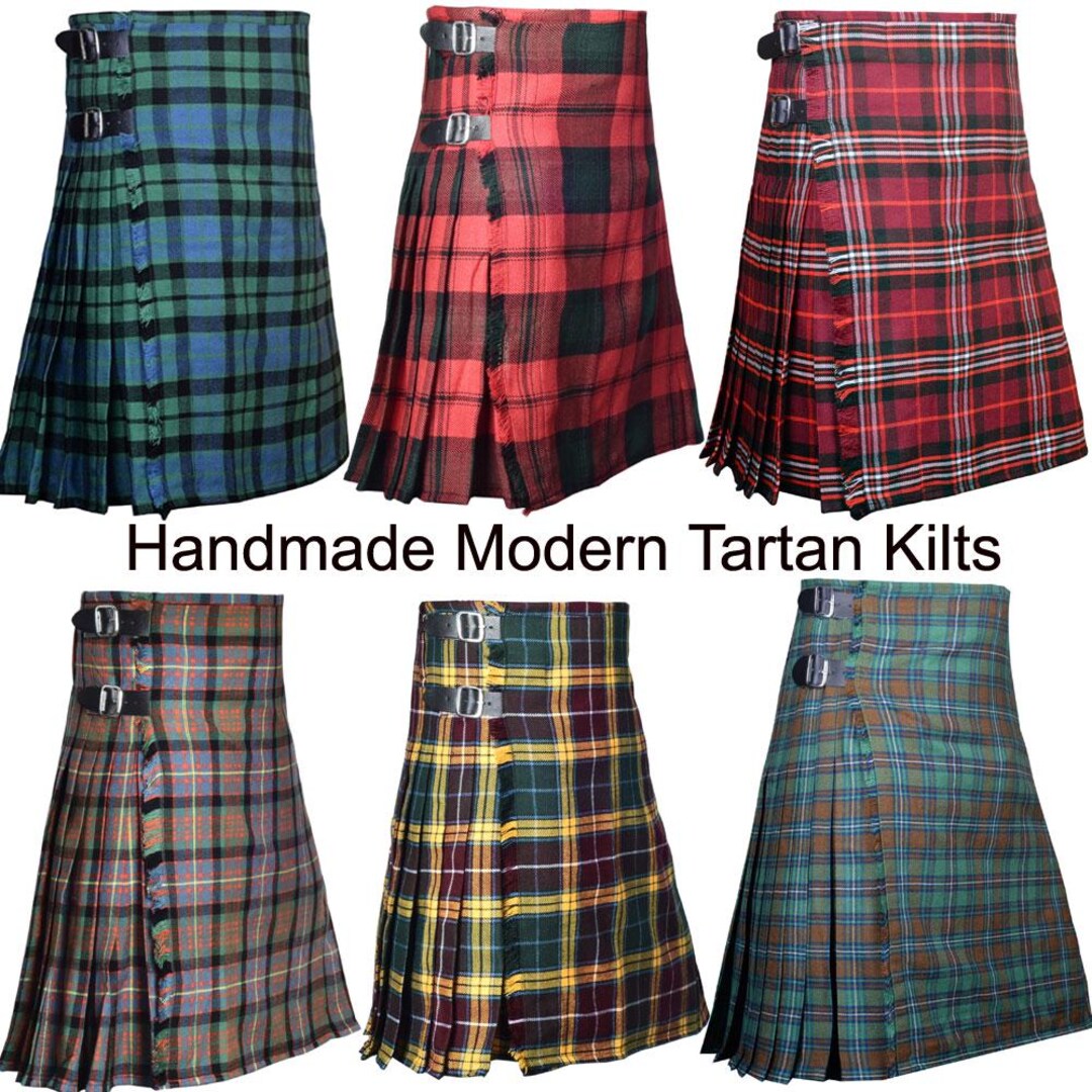 Scottish Traditional Handmade Clan Kerr Modern Heavy Weight Tartan Kilt ...