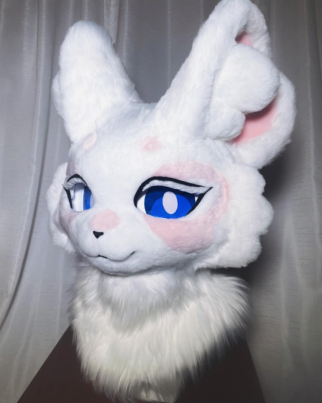 Flower Ear Rabbit Fursuit Head With Follow Eyes& Built-in Fan - Etsy