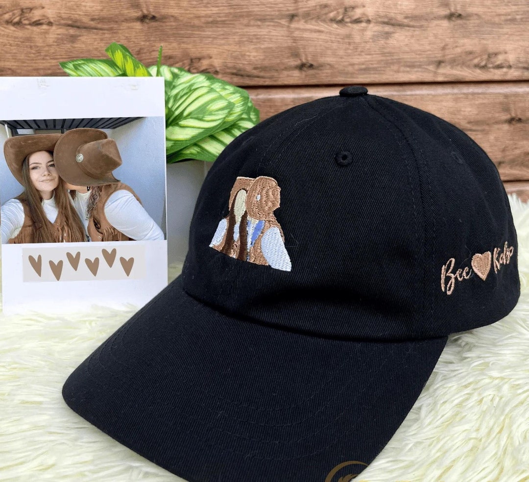 Custom Photo Couple Cap Embroidery Dad Hat, Personalized Cap Roman ...