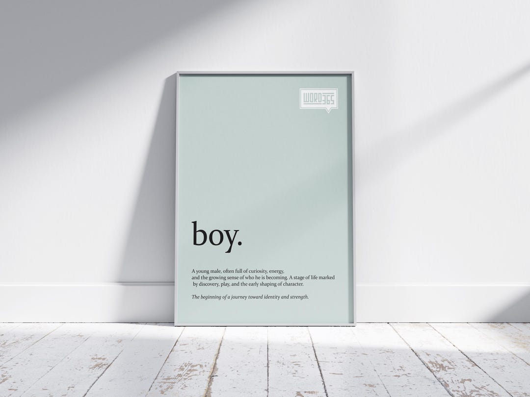 Boy Definition Print, Minimalist Wall Art (digital Download) - Etsy