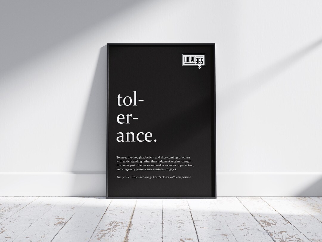 Tolerance Definition Print, Minimalist Wall Art (digital Download) - Etsy