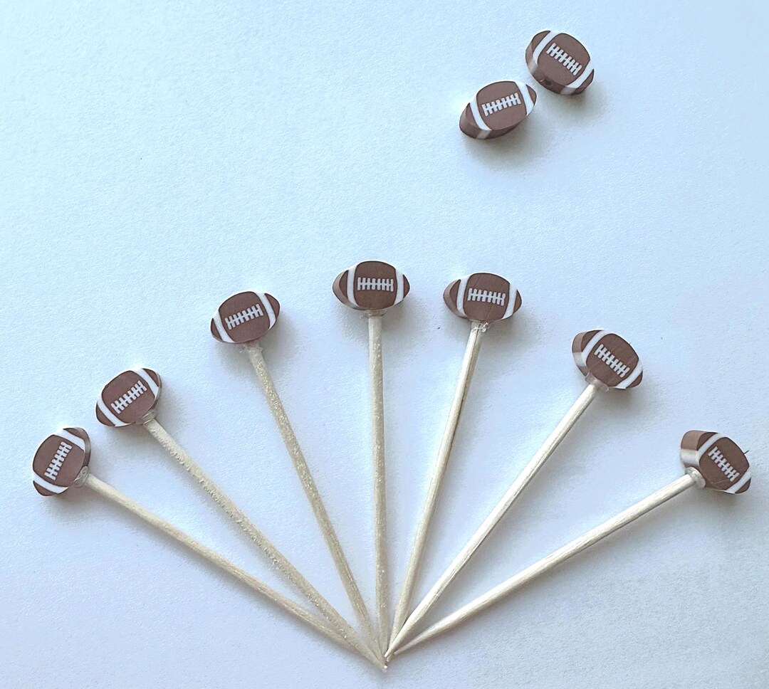 Football Cocktail Toothpicks - Set of 25 - Etsy