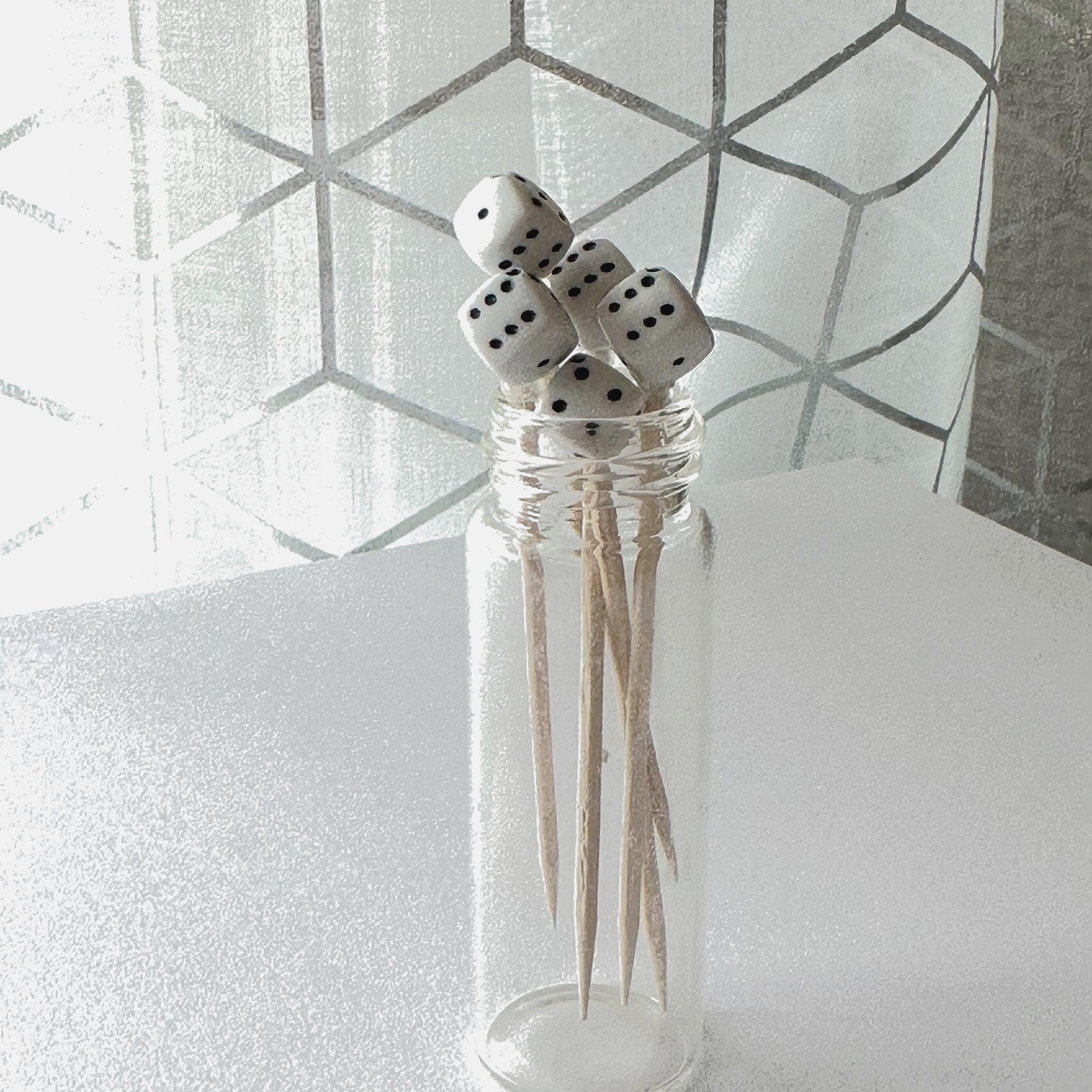 Dice Cocktail Toothpicks - Set of 25 - Casino Theme Party Picks - Food ...