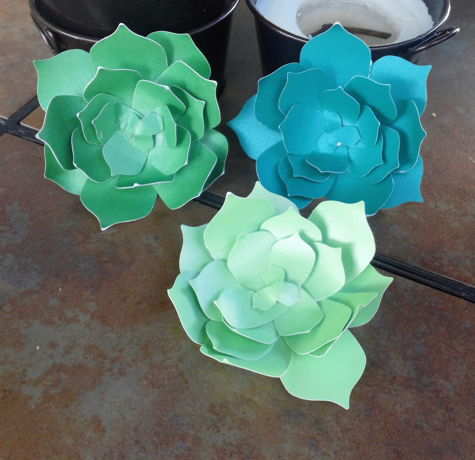 Paper Succulents Set of 5 - Etsy