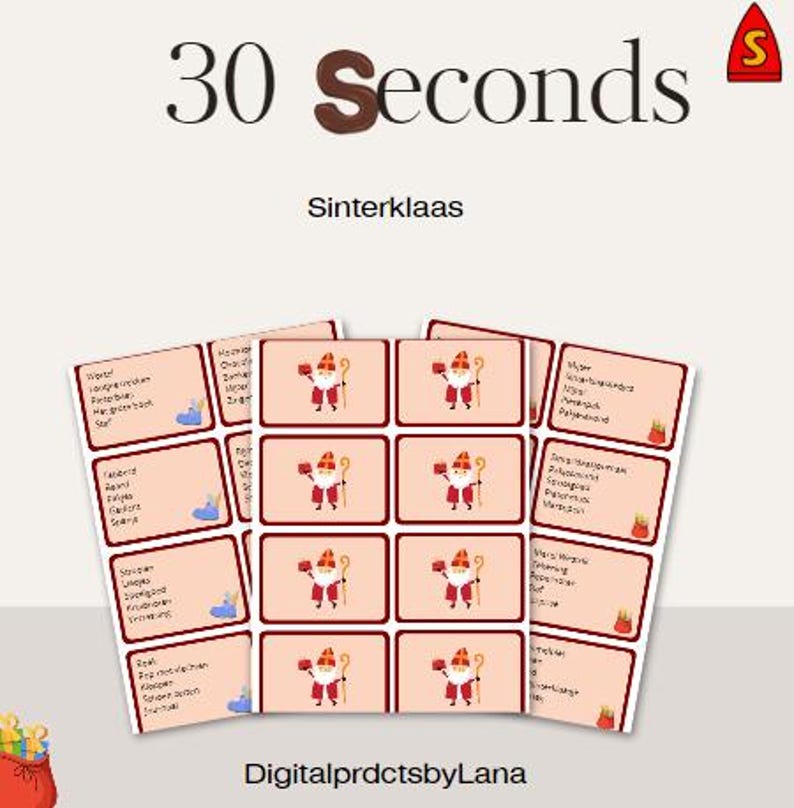 Sinterklaas 30 Seconds, 30 Seconds, Sinterklaas, Games Sinterklaas - Etsy