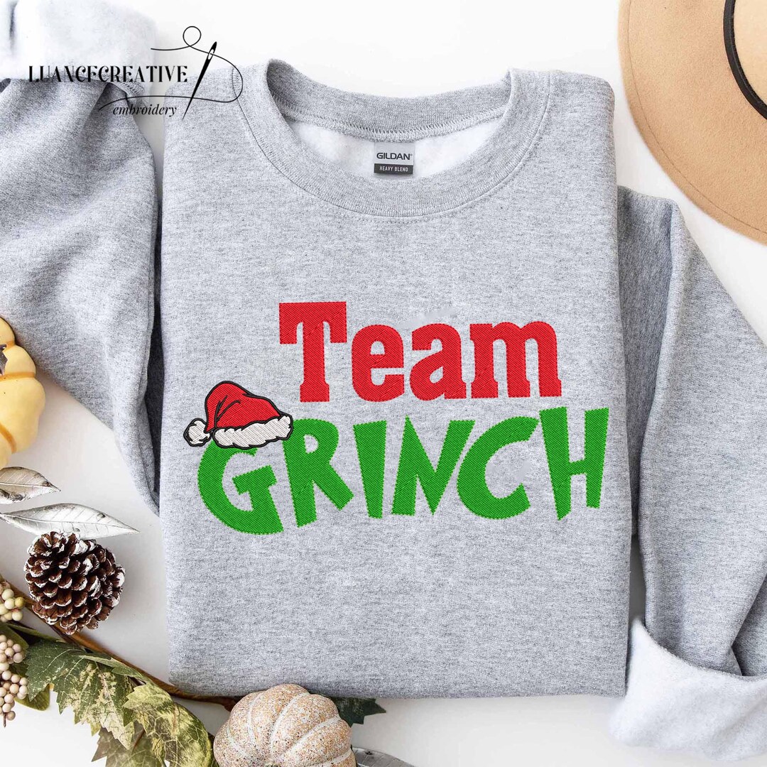 Grinch Team Embroidery Design, Monster Christmas Embroidery Design ...