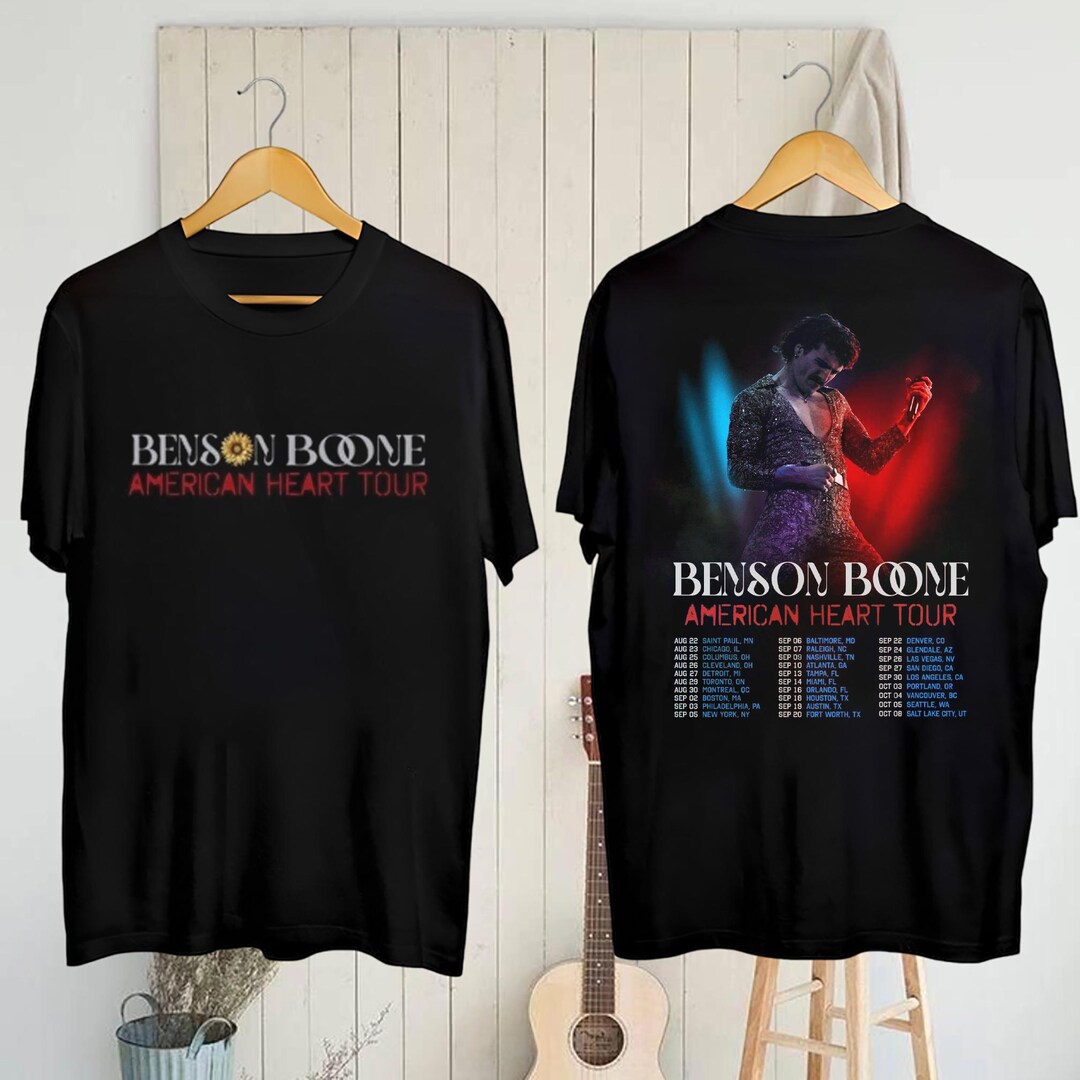2025 Benson Boone American Heart Tour Shirt, Benson Boone 2025 Concert ...
