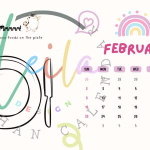 2025 Colorable Interactive Calendar | Adorable Kids Wall Planner ...