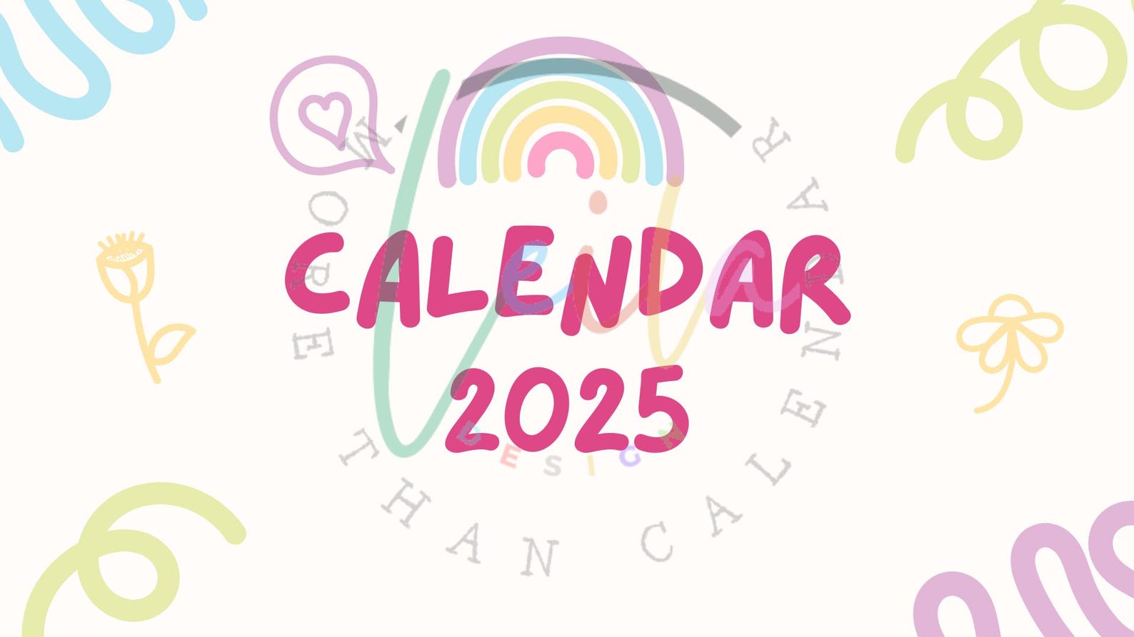 2025 Colorable Interactive Calendar | Adorable Kids Wall Planner ...