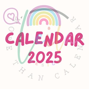 2025 Colorable Interactive Calendar | Adorable Kids Wall Planner ...