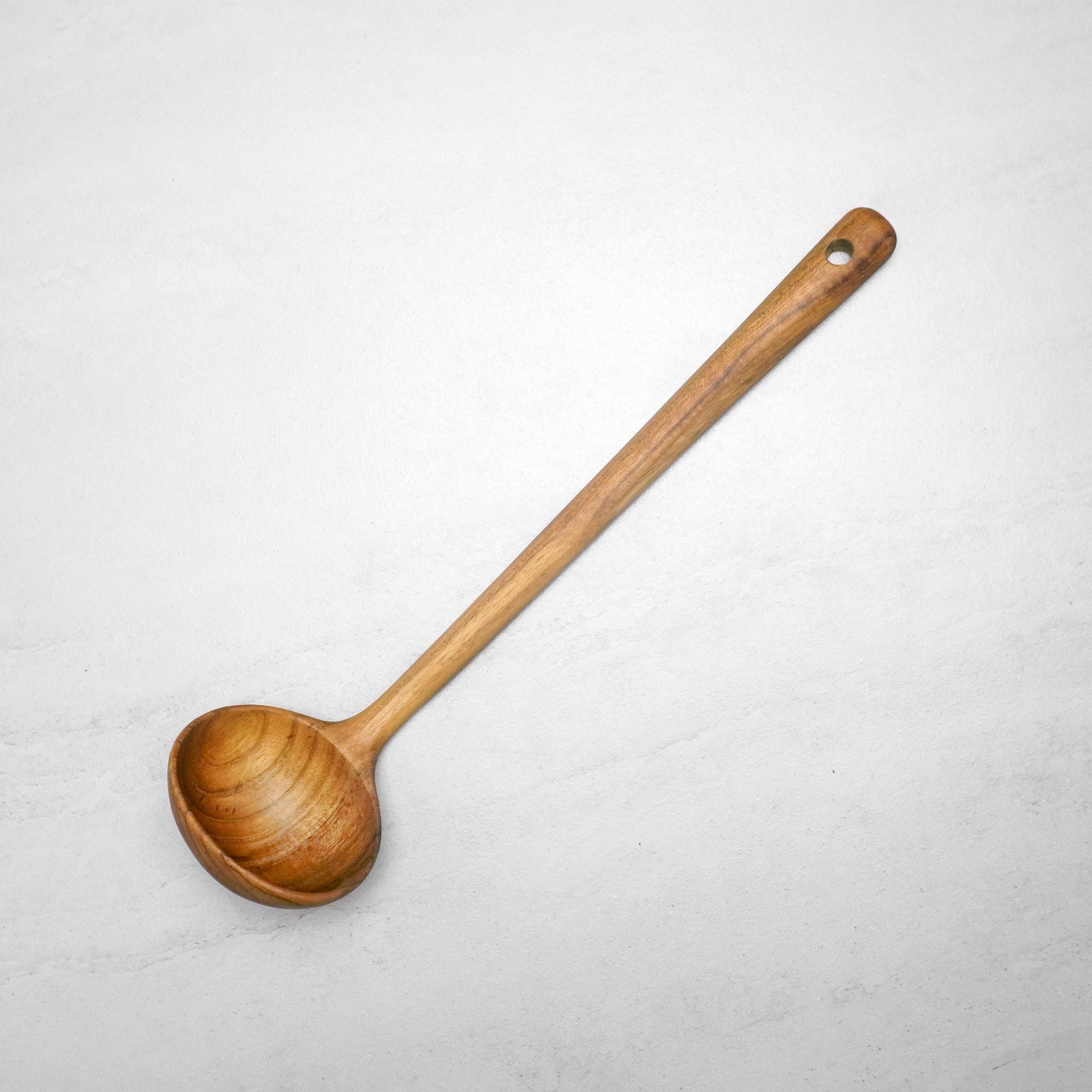 4-piece Wooden Kitchen Utensils Set Includes Turner, Spatula, and Ladle ...