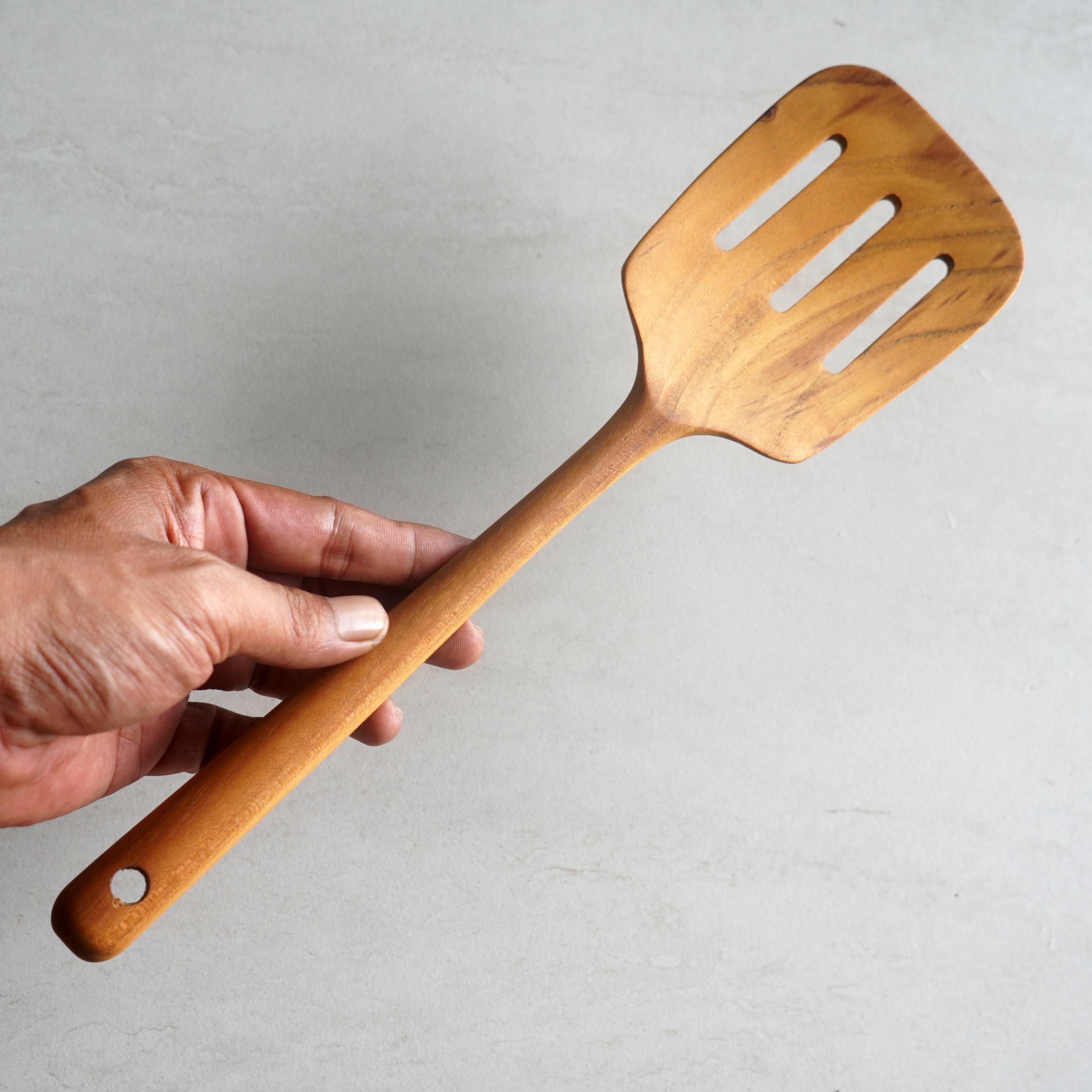 4-piece Wooden Kitchen Utensils Set Includes Turner, Spatula, and Ladle ...
