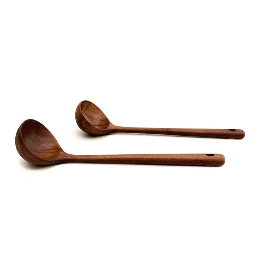Sustainable Teak Serving Ladle Perfect for Rustic and Modern Kitchens ...