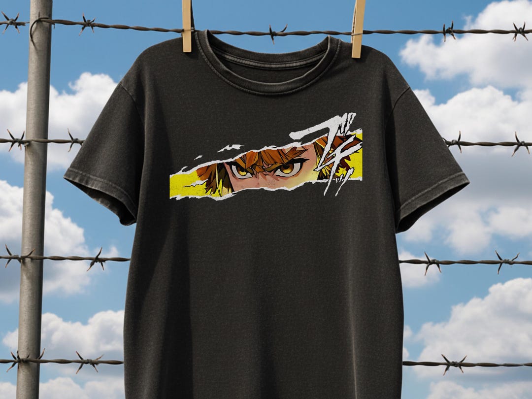 Zenitsu T-shirt: Demon Slayer Minimal Anime Style, Thunder Manga ...