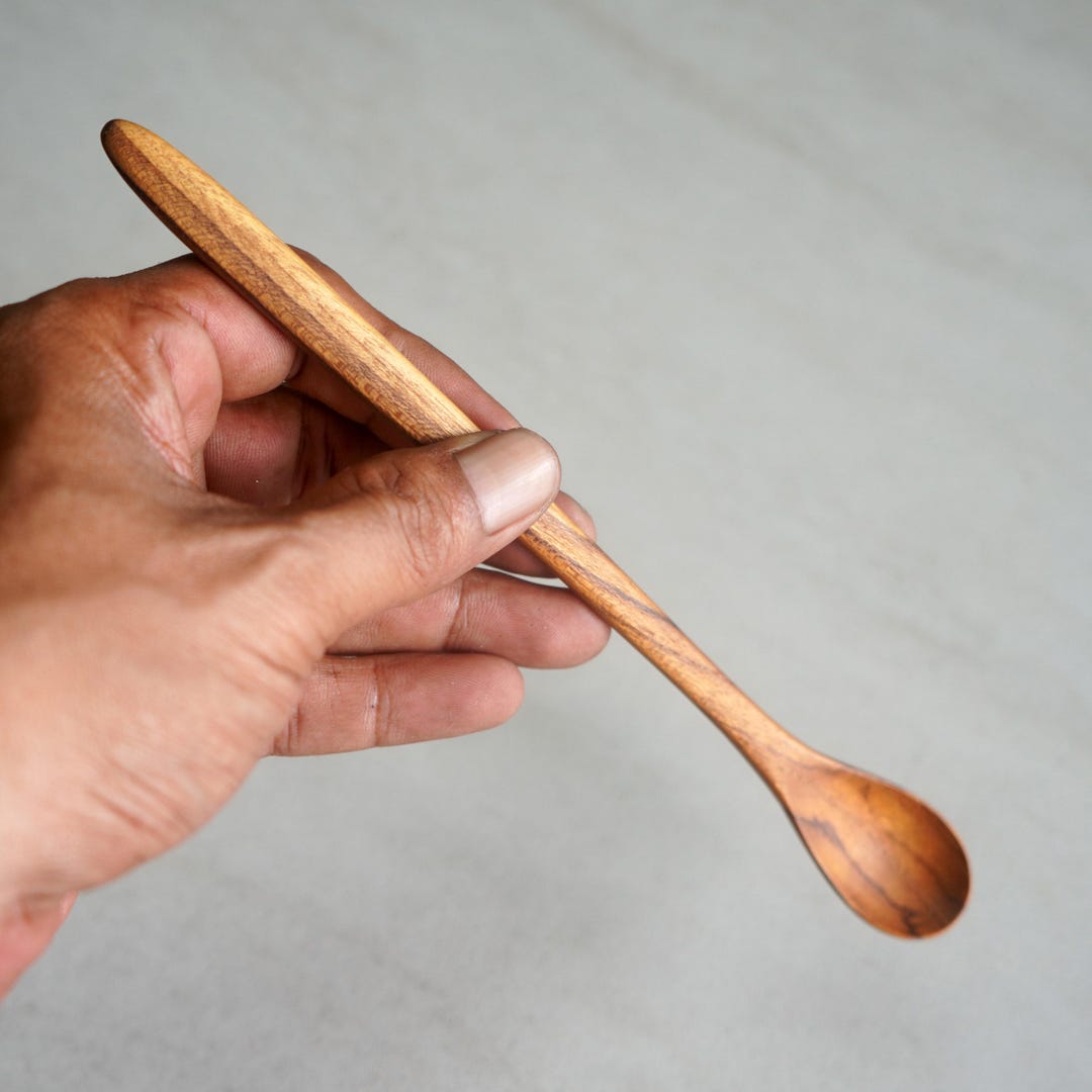 Teak Wood Tea Spoon Elegant and Eco-friendly Stirring Utensil - Etsy