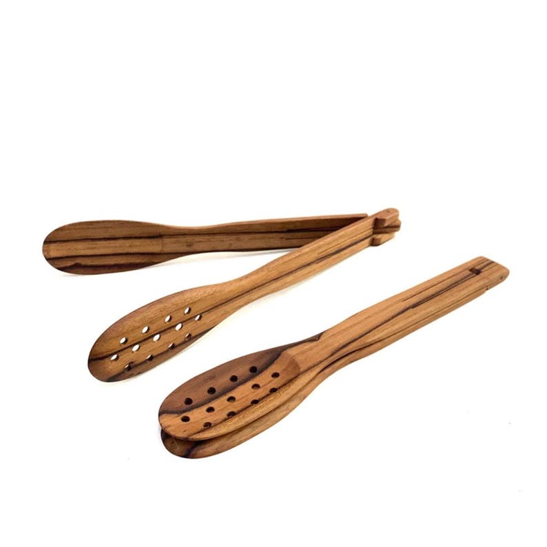 Handcrafted Teak Wood Tongs Safe and Elegant Tool for Toasters - Etsy