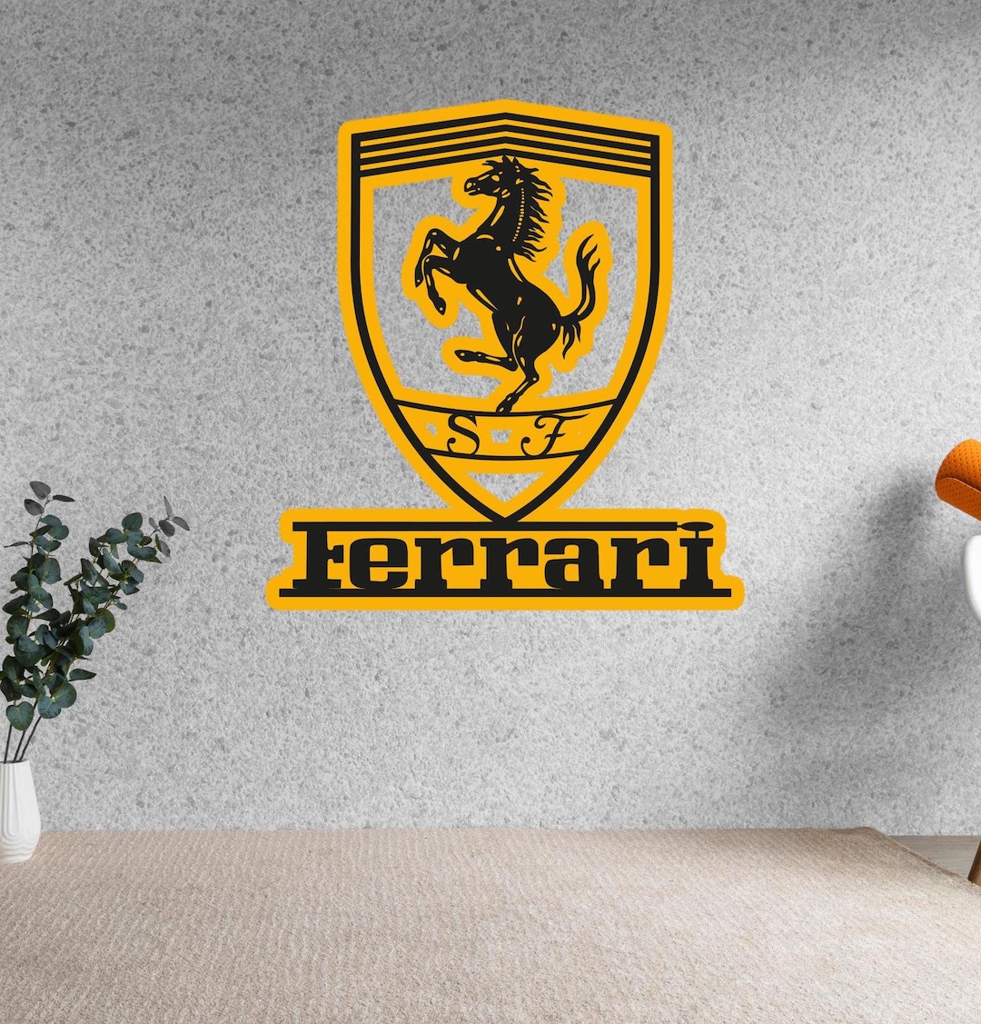 Lighted Ferrari Wall Art, Metal Wall Art, Metal Ferrari Sign, Man Cave ...