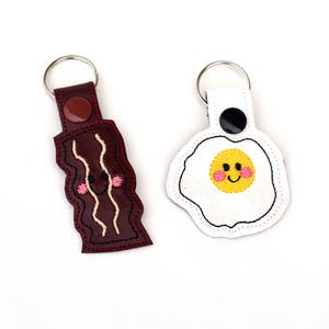 Keychain Set Bacon and Eggs Best Friends Gift Stocking Stuffer Bacon ...