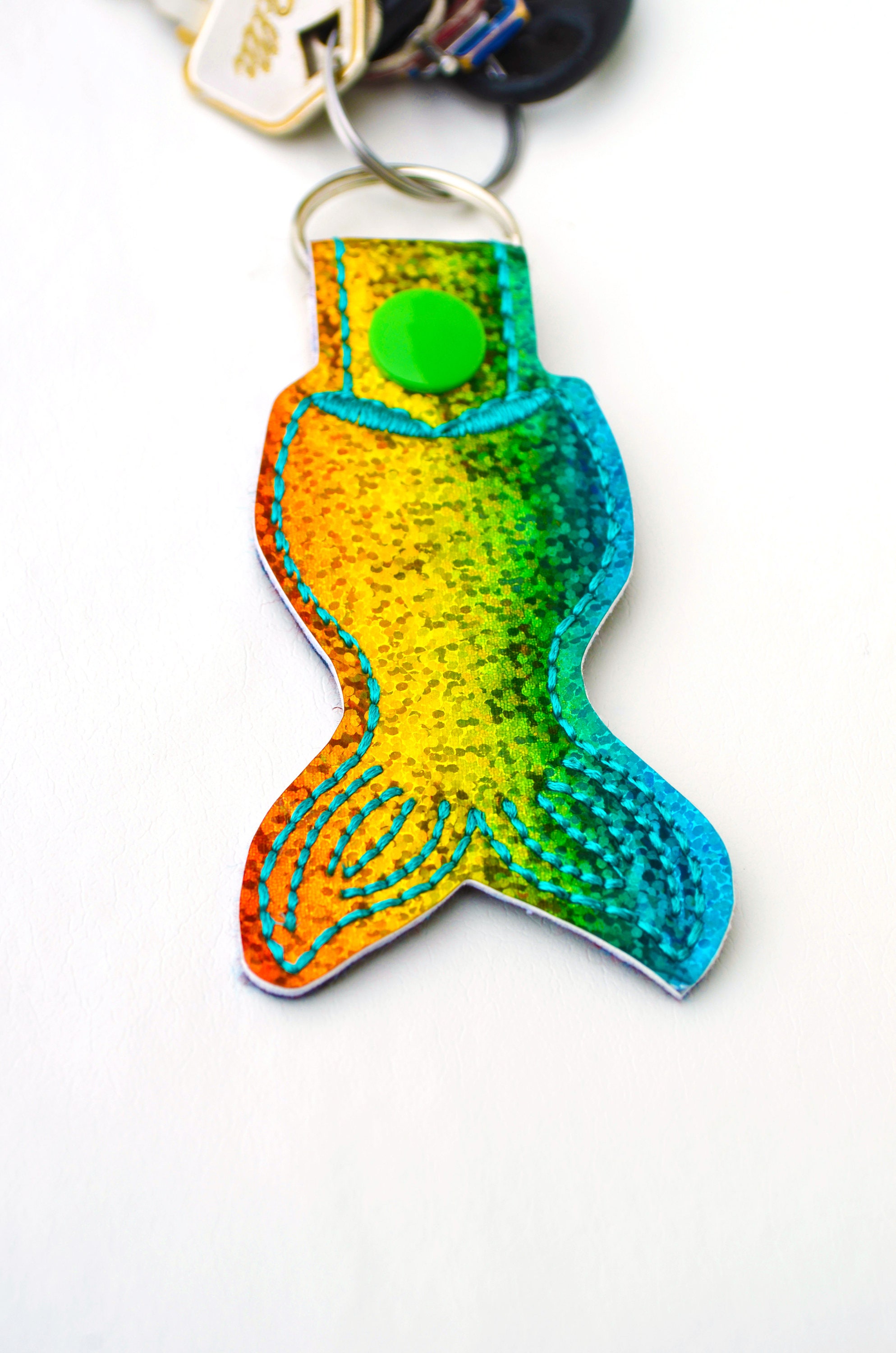 Mermaid Tail Keychain Mermaid Keychain Mermaid Stocking | Etsy