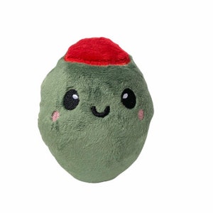 Olive Plush Toy: Kawaii Stuffed Olive With Embroidered Face - Etsy