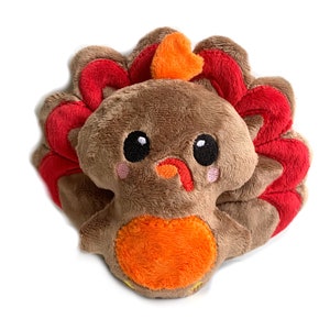 Turkey Plush | Stuffed Turkey Toy | Thanksgiving Decor | Cute Kawaii ...