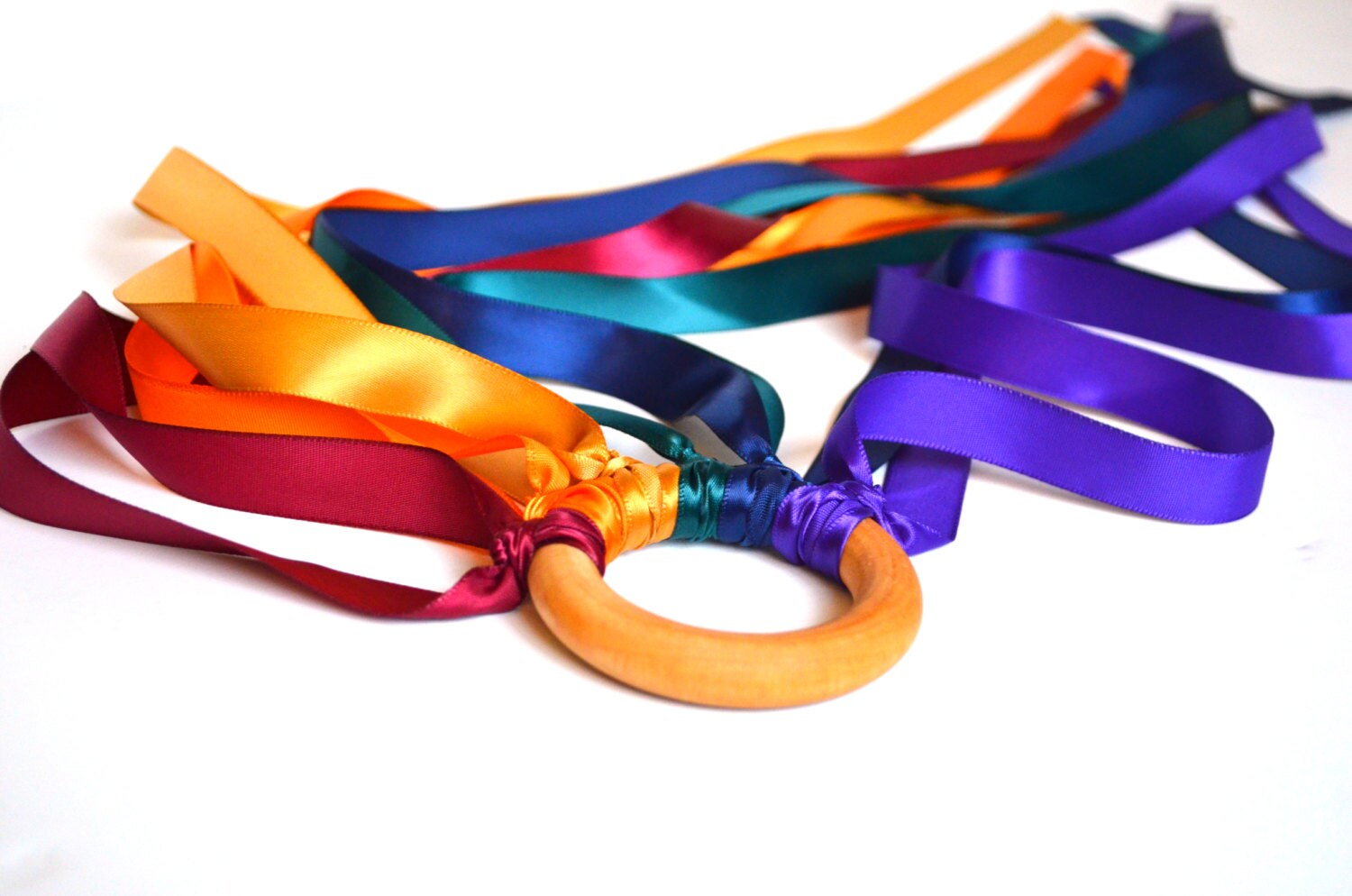 Rainbow Hand Kite Ribbon Streamer Outside Toy Waldorf | Etsy