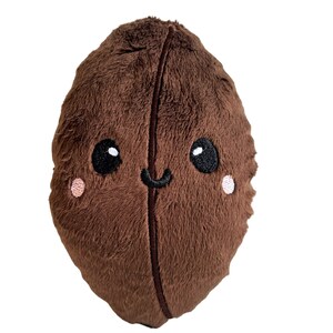 Coffee Bean Plush Toy: Handmade Minky Kawaii Plushie - Etsy