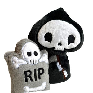 LARGE Grim Reaper Death Plush Toy Funeral Director Gift Halloween Plush ...
