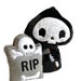 LARGE Grim Reaper Death Plush Toy Funeral Director Gift Halloween Plush ...