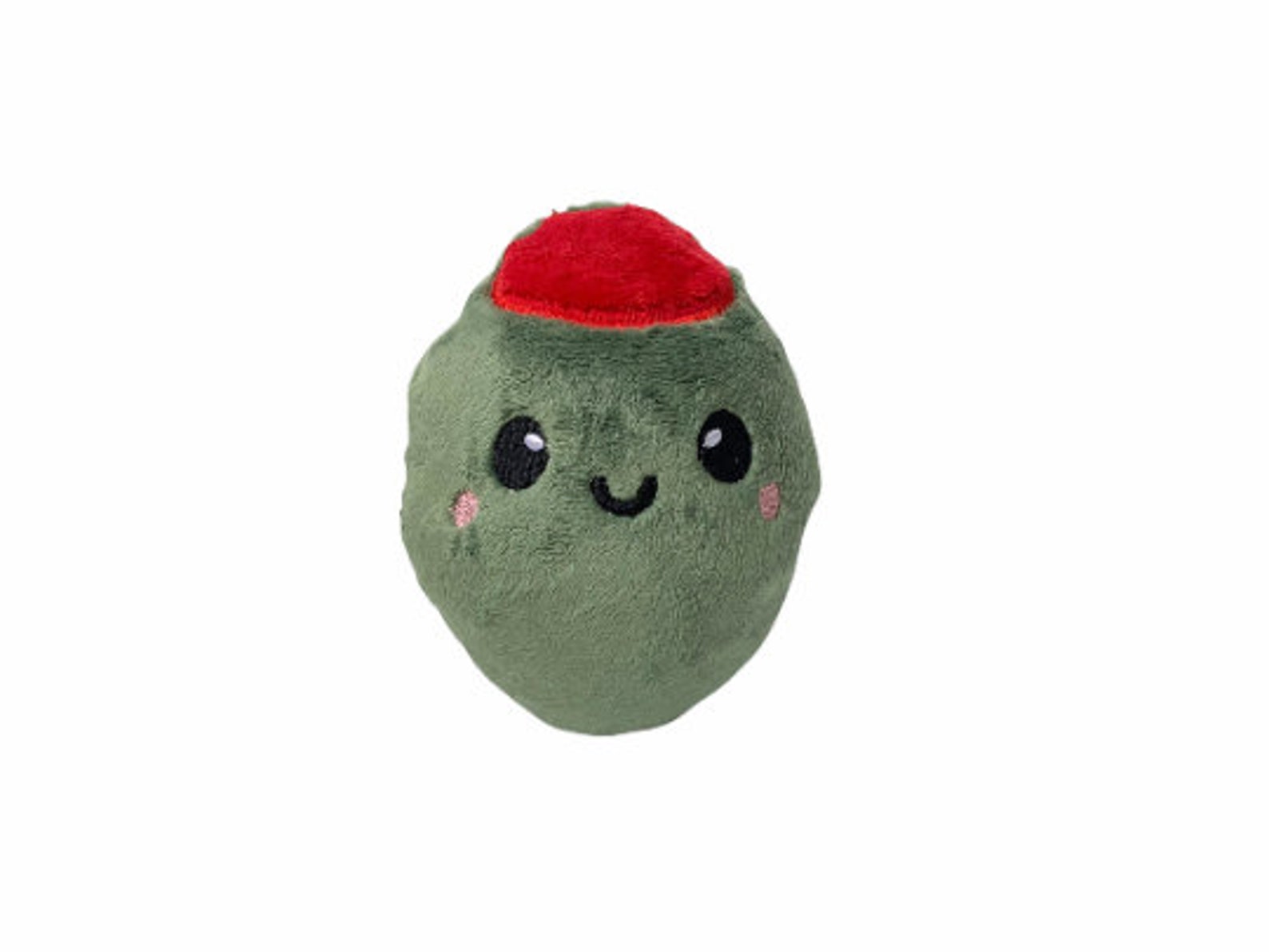 Olive Plush Toy: Kawaii Stuffed Olive With Embroidered Face - Etsy