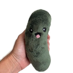 Plush Pickle: Embroidered Kawaii Stuffed Pickle Toy - Etsy