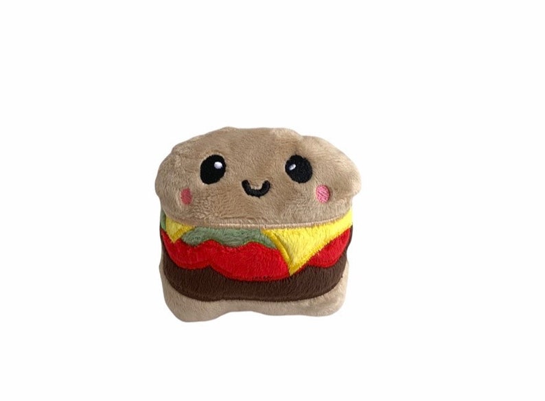 Cheeseburger & Fries Plush Toy: Kawaii Stuffed Burger and French Fries ...