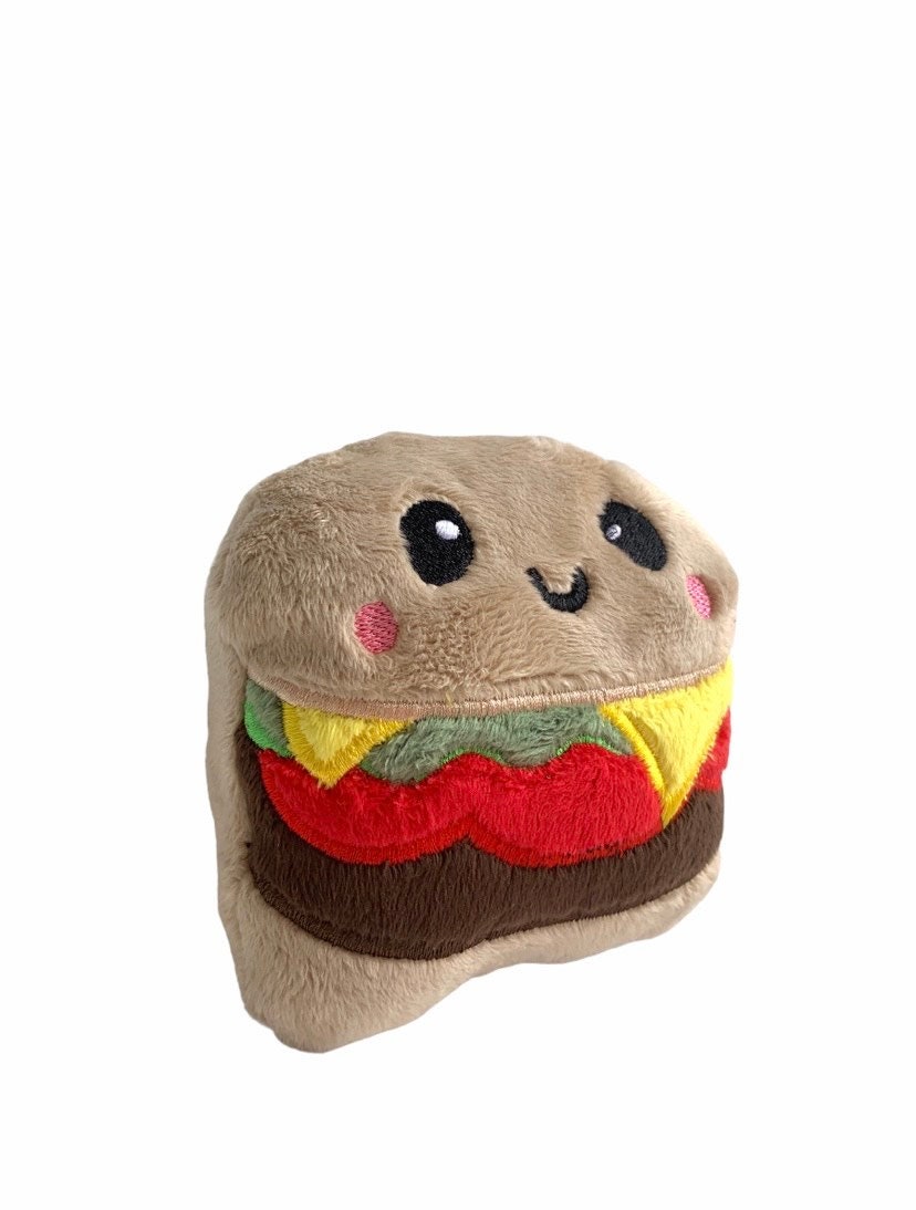 Cheeseburger & Fries Plush Toy: Kawaii Stuffed Burger and French Fries ...