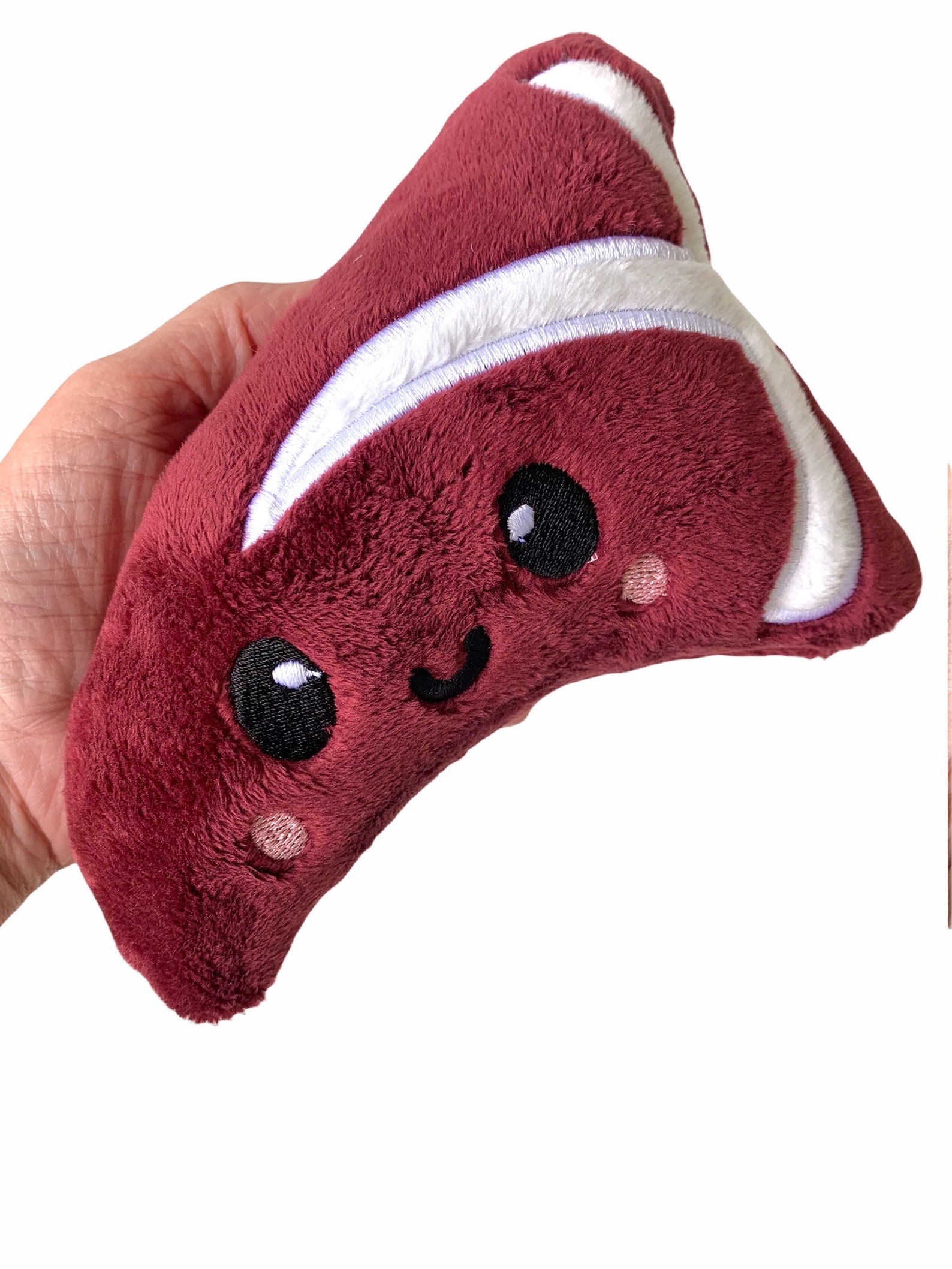 Plush Ribeye Steak Stuffie: Embroidered Kawaii Stuffed Toy - Etsy