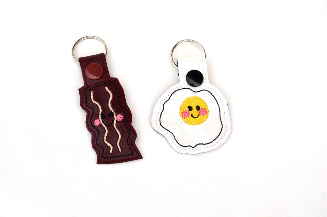 Keychain Set Bacon and Eggs Best Friends Gift Stocking Stuffer Bacon ...